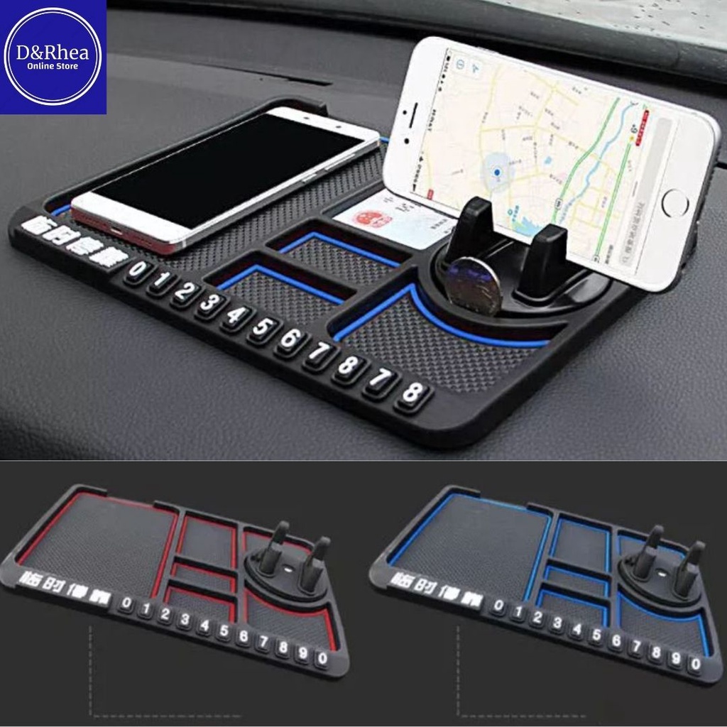 Car Dashboard Anti Slip Mat Pad Mobile Phone Holder Stand Number Plate ...