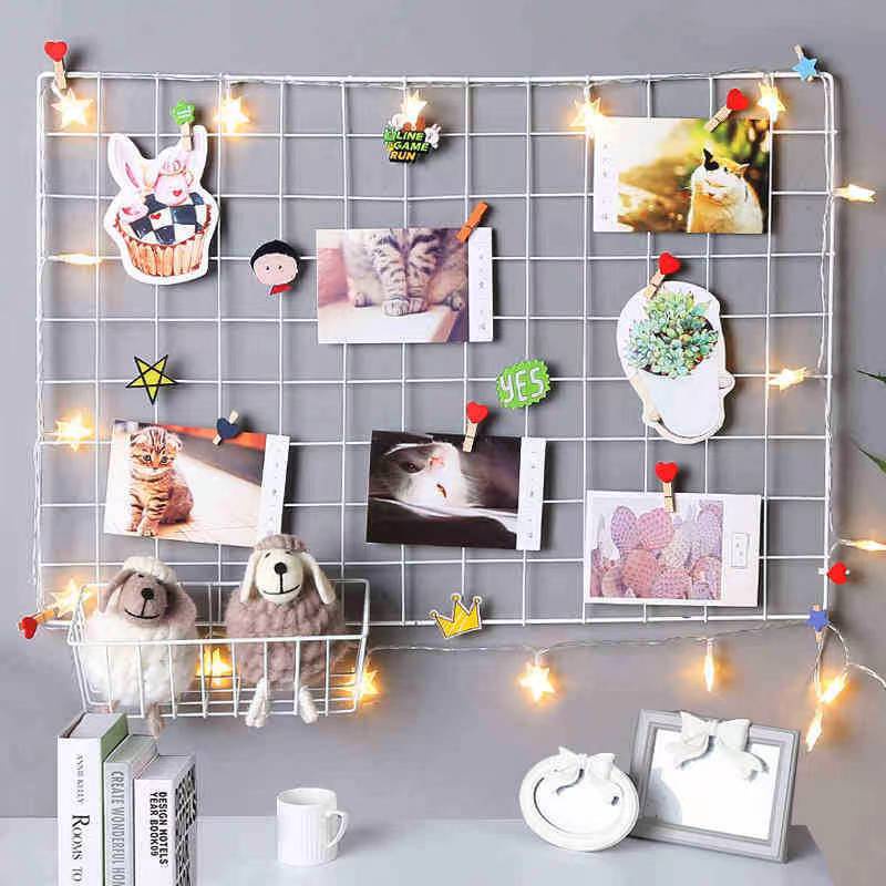 45CMx65CM Metal Wall Decor Wall Grid Photo Grid Panels Photo Display ...