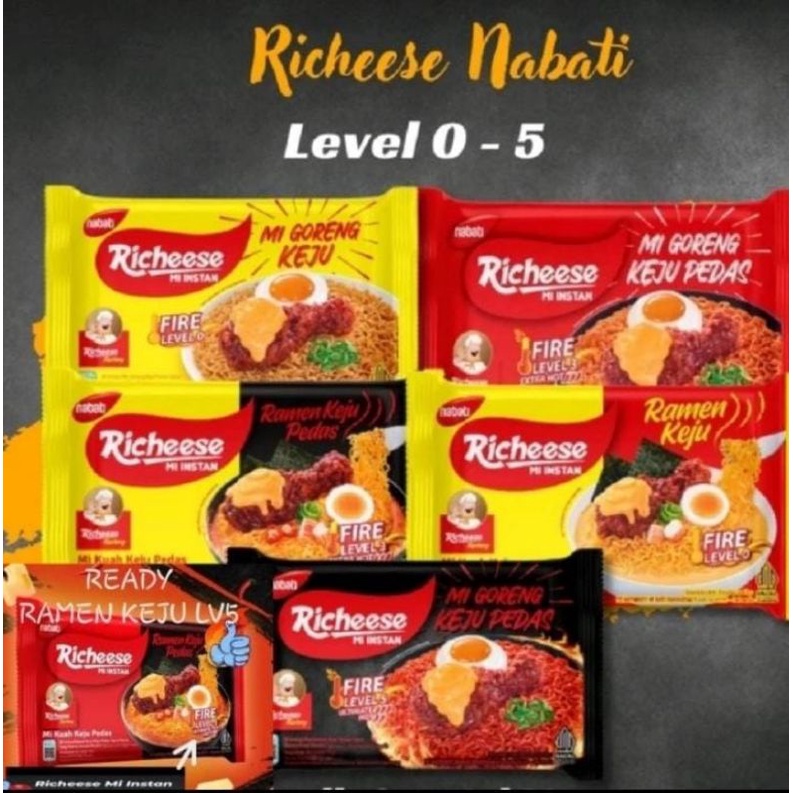 Richeese cheese noodles 6 variants ready / indomie richeese 6 variants ...
