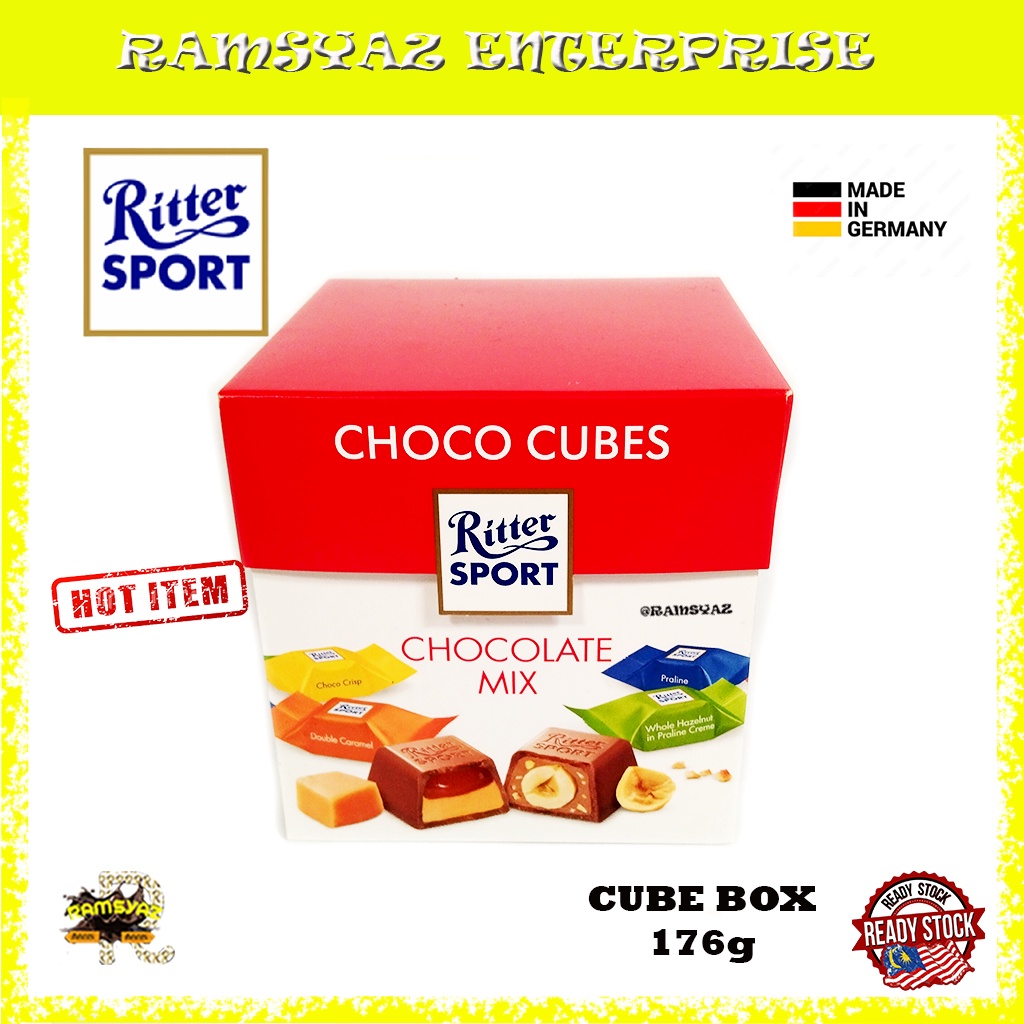 Chocolate Ritter SPORT CHOCO CUBES CHOCOLATE MIX Box 176g | Shopee ...