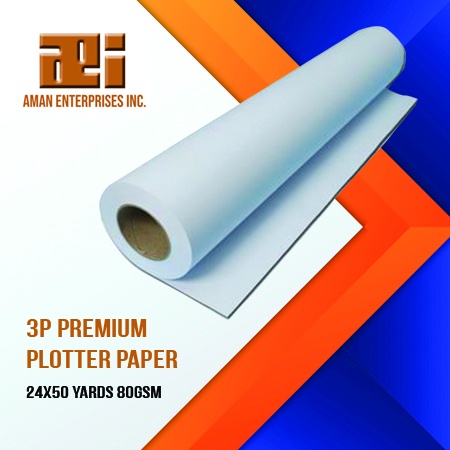 3P Premium Plotter Paper 24x50 yards 80gsm | Shopee Philippines