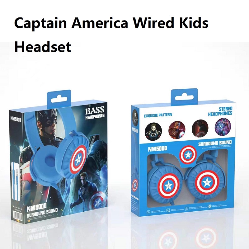 Disney Marvel Frozen Wired Kids Headsets Iron Man Spiderman Captain ...