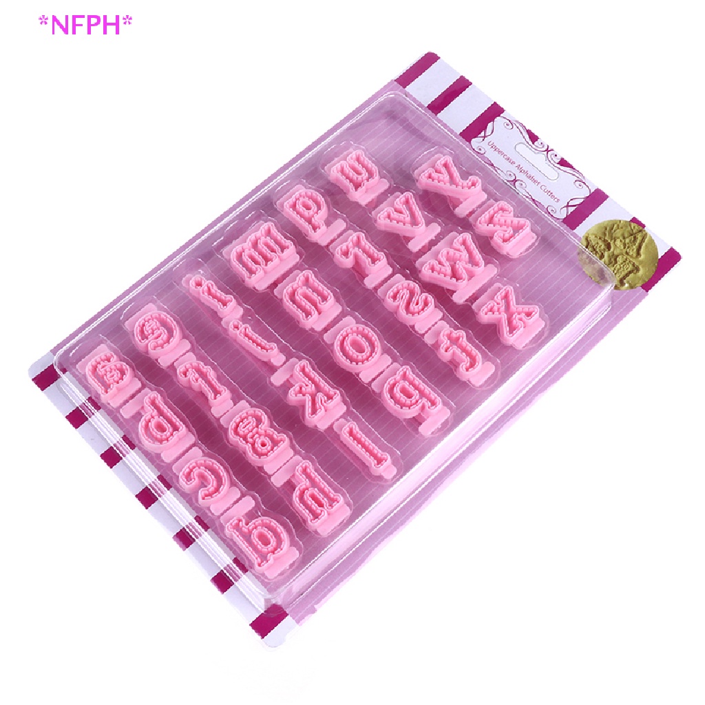 CKFR DIY Alphabet Cake Mold Letter Cookies Cutter Words Press Stamp ...
