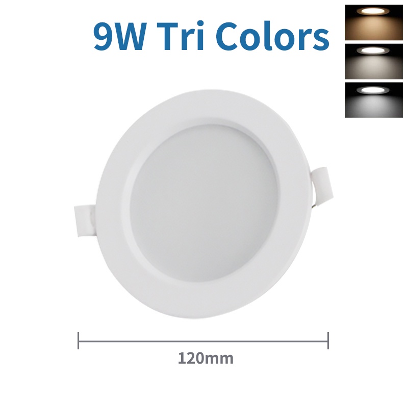 Geekpark Pin Light Downlights for Ceiling Tri Colors 5W 9W 12W 18W LED ...