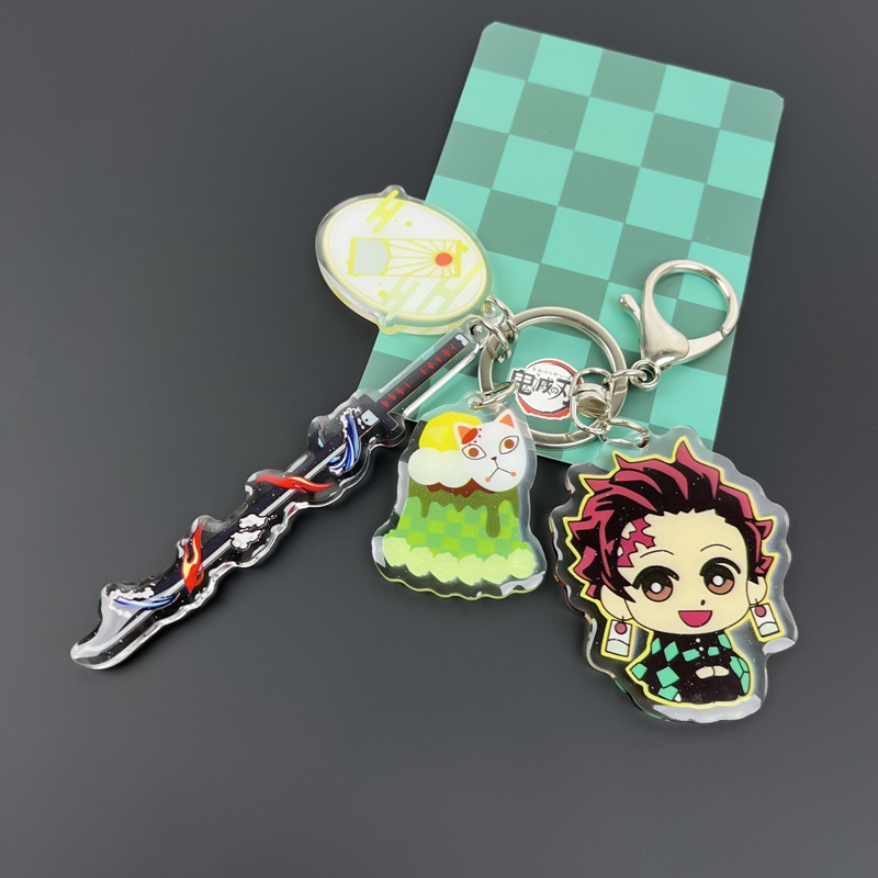 KUHONG Demon Slayer: Kimetsu No Yaiba Acrylic Keychain Tanjiro Nezuko ...