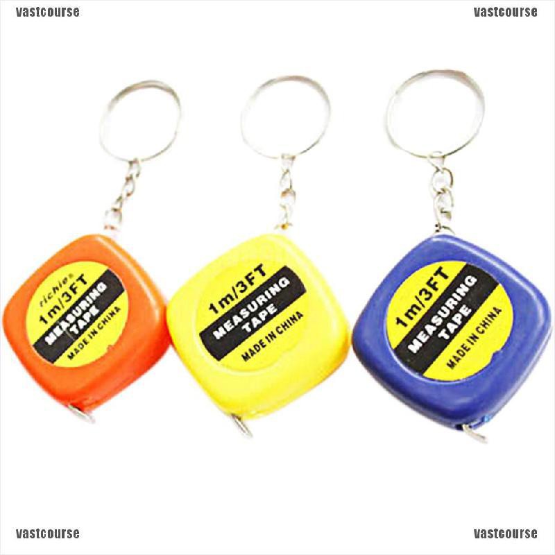 VSC Style New Mini Keychain Key Ring Easy Retractable Tape Measure Pull ...