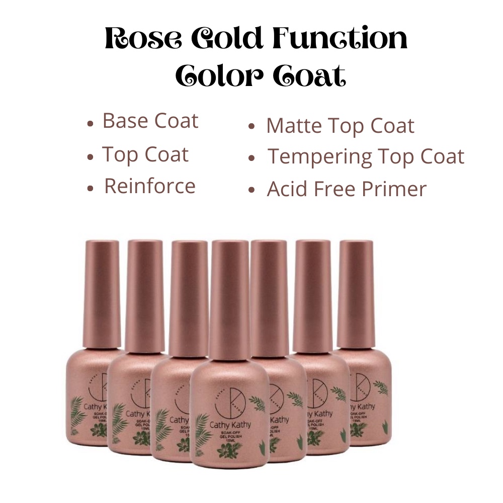 LP I Rose Gold Nail Function Coat Top, Base, Tempered, Matte, Reinforce ...