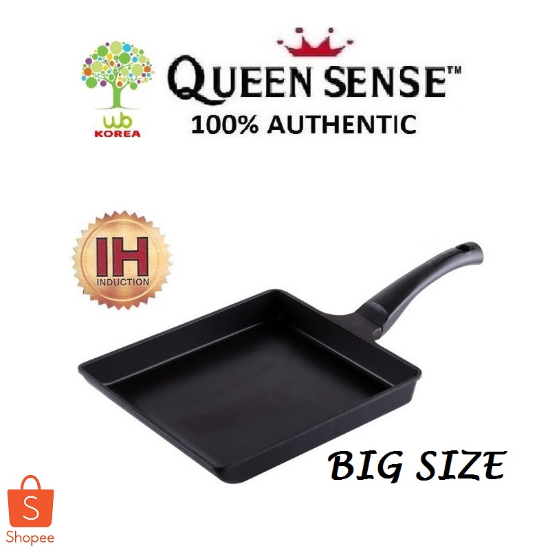 QUEEN SENSE Black Induction Egg Roll Pan 21cm | Shopee Philippines