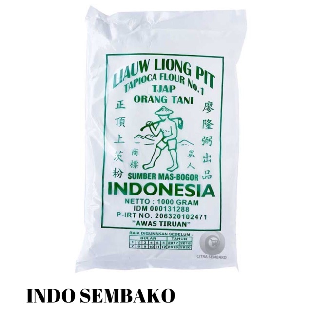 Sago Tani Liauw Liong Pit 1kg Tapioca Flour/ Sago Farmers 1kg Liongpit ...