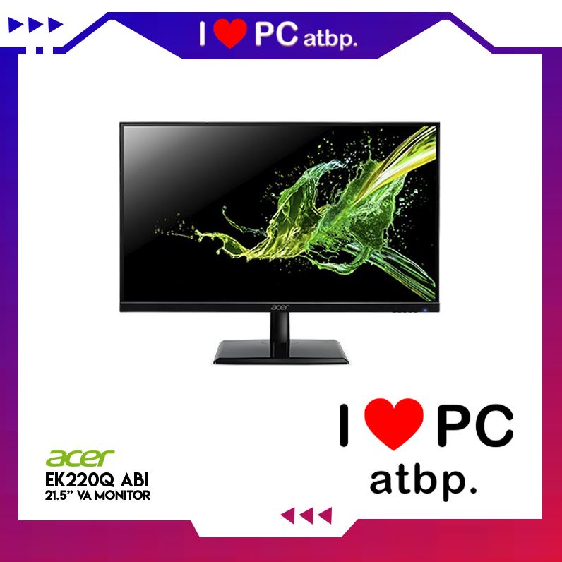 Acer 21.5” VA Monitor, EK220Q Abi, VGA/HDMI, 75Hz, Freesync, VESA ...