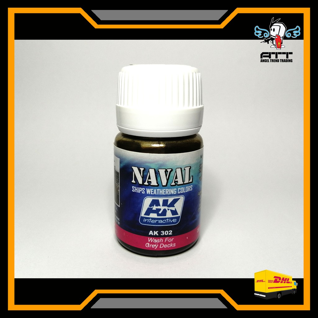 AK302 NAVAL WASH FOR GREY DECKS 35ML (Gunpla Gundam Paint Model Kit ...