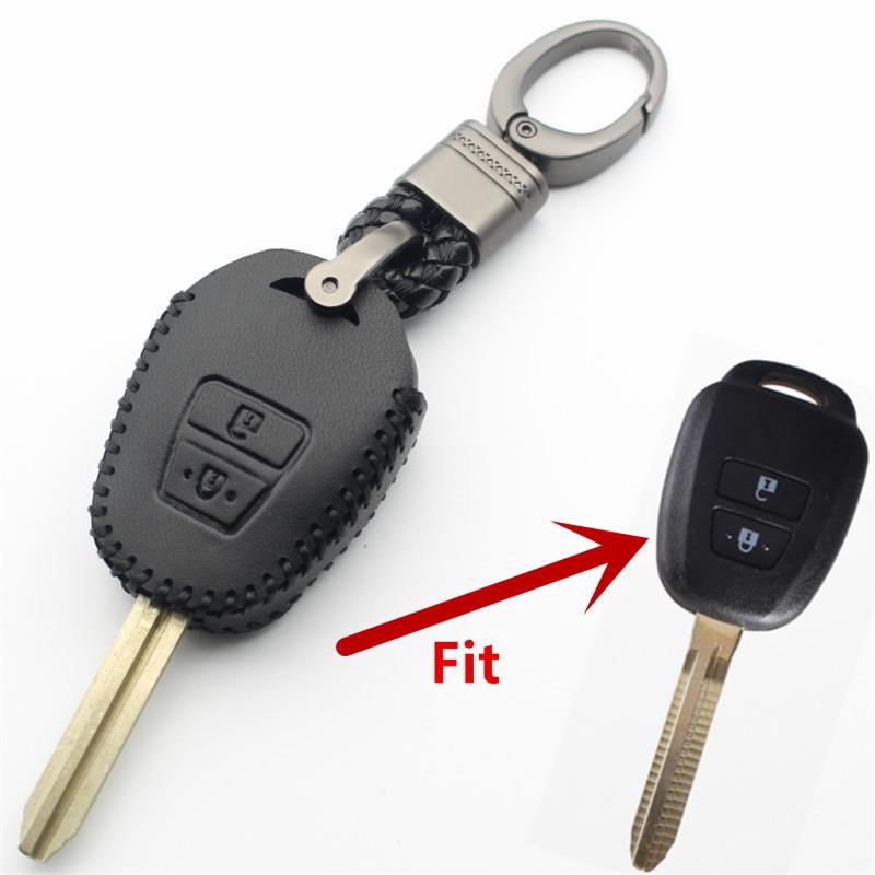 Flybetter Genuine Leather 2button Remote Key Fob Protector Case Cover ...