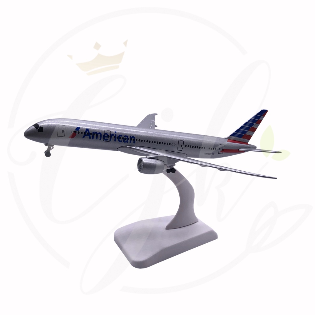 CJK 8Inches American airlines aircraft model aircraft model with wheels ...