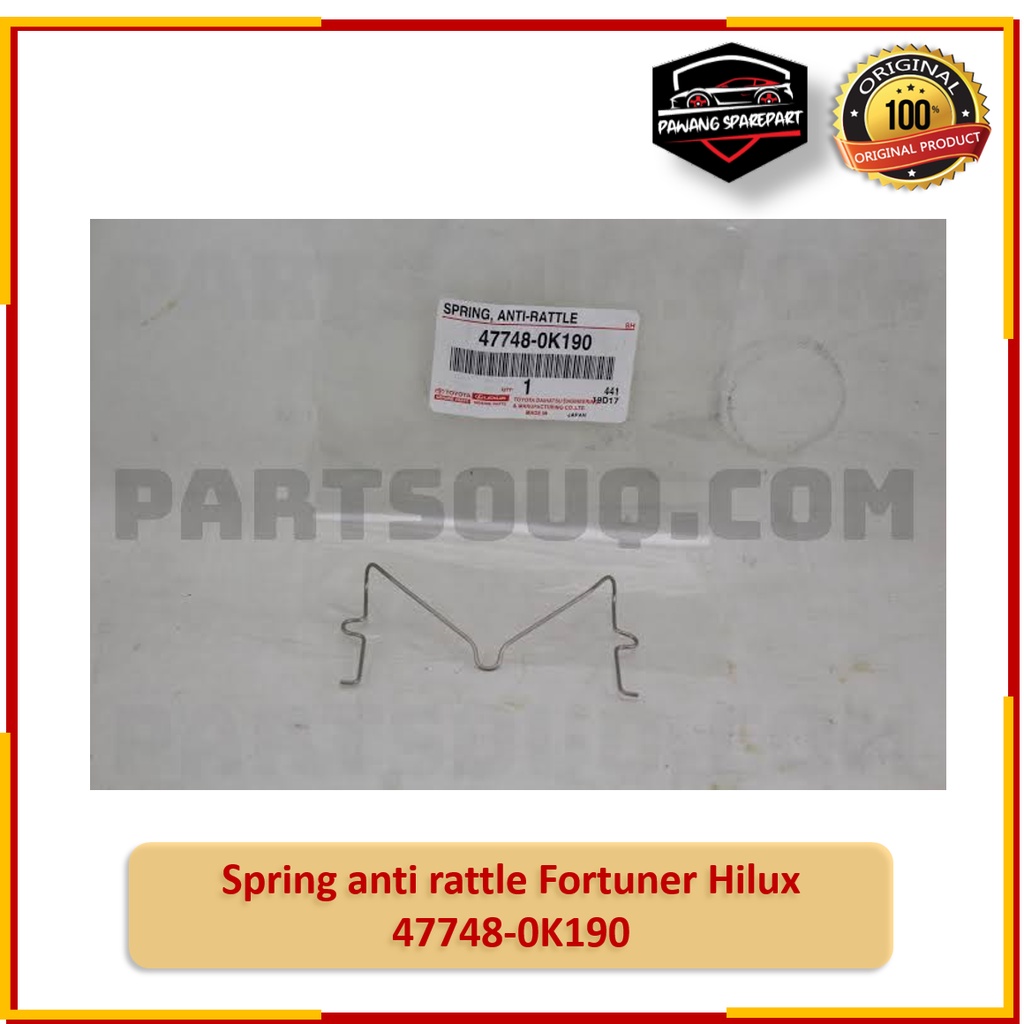 Anti rattle Fortuner Hilux Spring 47748-0K190 | Shopee Philippines