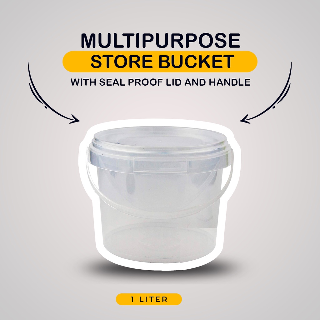 Multipurpose Clear Plastic Bucket Transparent Storage Packaging ...