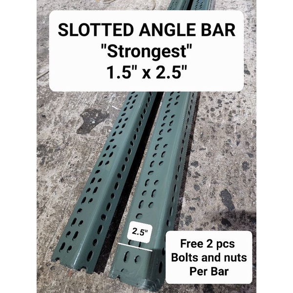 Slotted Angle Bar 1.5 x 2.5" 6ft to 8ft | Shopee Philippines