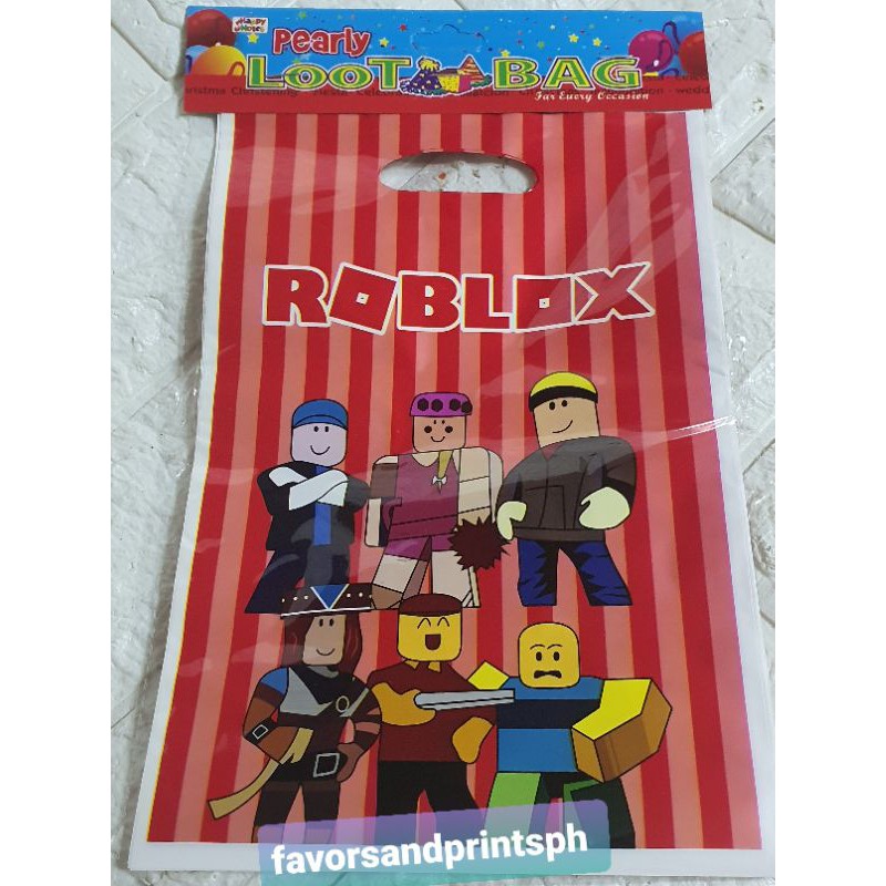 CHARACTER THEMED PARTY LOOT BAGS (PLASTIC): BOY'S DESIGN / ROBLOX ...