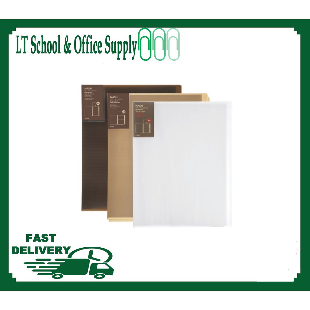 40 pockets Nash Display Book Clearbook Transparent Inserted Identified ...