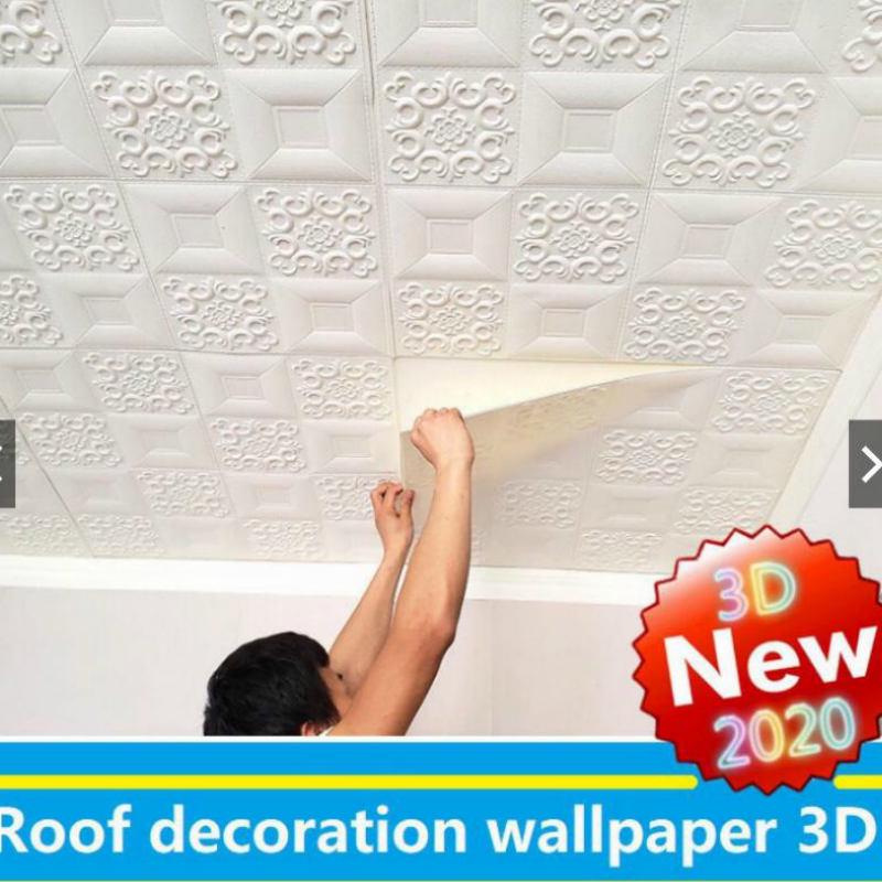3d Three-dimensional Wall Sticker Self-adhesive Wallpaper Bedroom Roof ...
