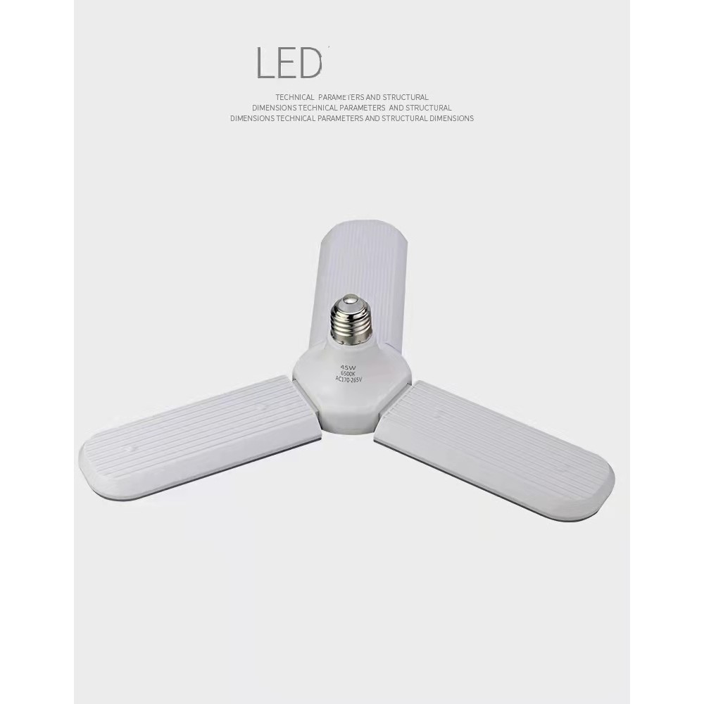 LED 45W TRI-FAN BLADE LED BULB LIGHT SX-45 W | Shopee Philippines