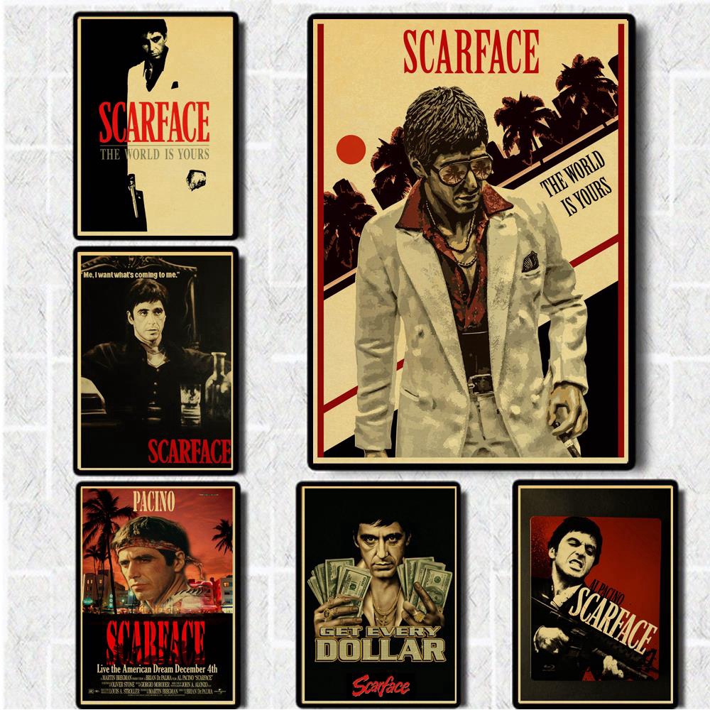 Scarface Movie Posters Good Quality Painting Vintage Poster Kraft Paper ...