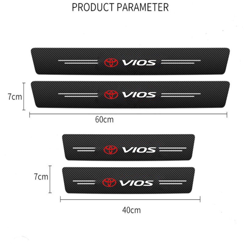 Car door carbon fiber anti-scratch sticker waterproof sticker trunk ...