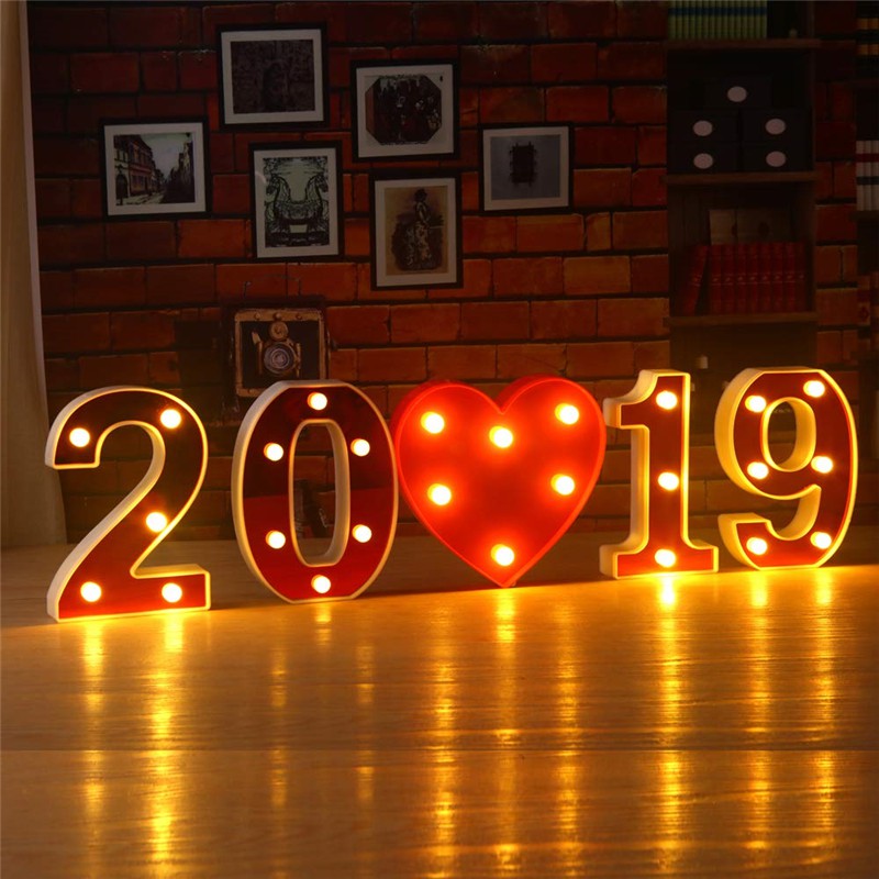 LED Luminous English Letter Light Proposal Confession Wedding Party ...