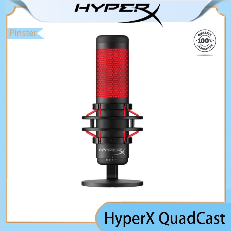 HyperX QuadCast USB Condenser Full-featured Standalone Gaming Microphone | Shopee Philippines