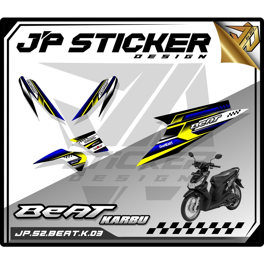 Beat STICKER STRIPING BEAT Carburetor Motorcycle STICKER HONDA BEAT ...