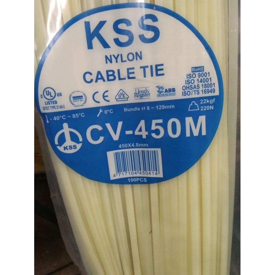 Original KSS CV450 Cable Tis 450mm 45 cm x 4.8 mm Cable Tie Ties 10Pcs ...