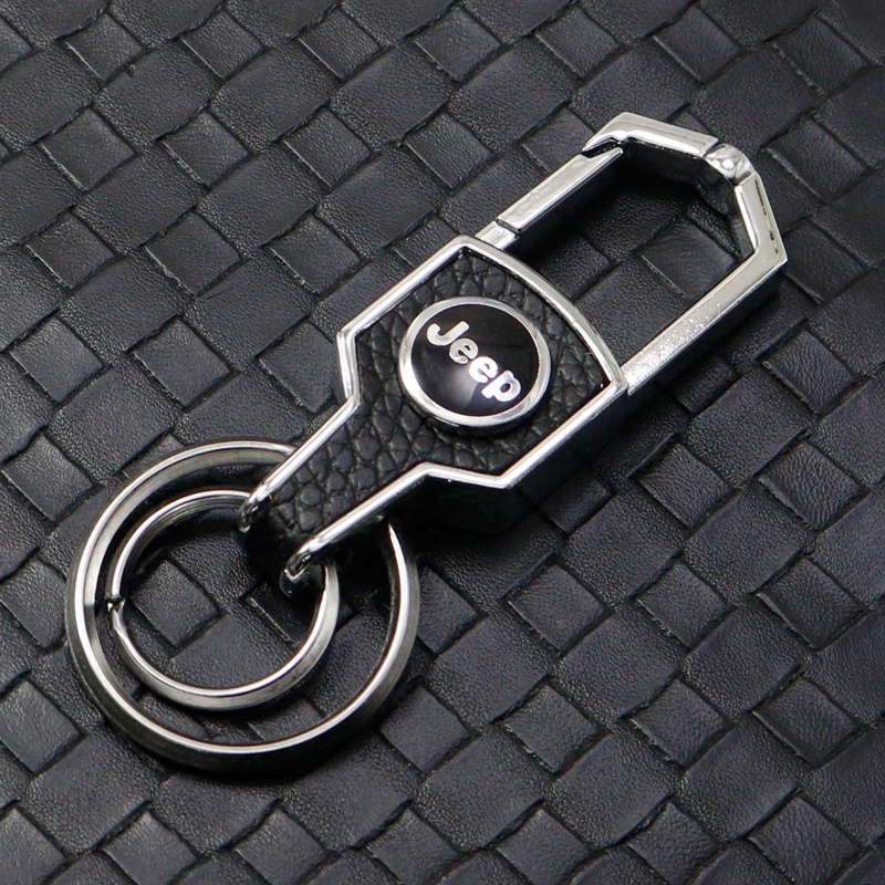 (Hot) Laser Car Logo Key Chain Metal Double Ring Car Key Pendant for ...