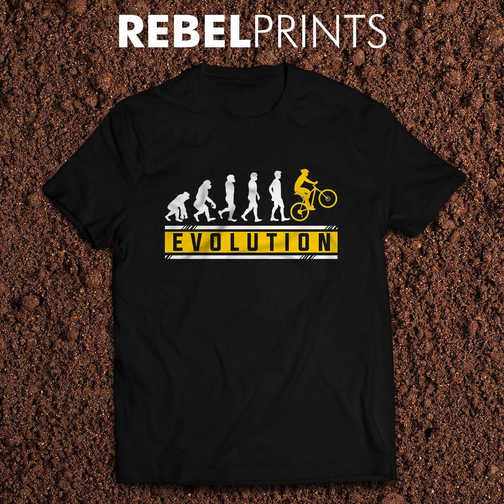 Evolution of Men Biker's Edition Biker's Black Unisex T-Shirt (Gildan ...