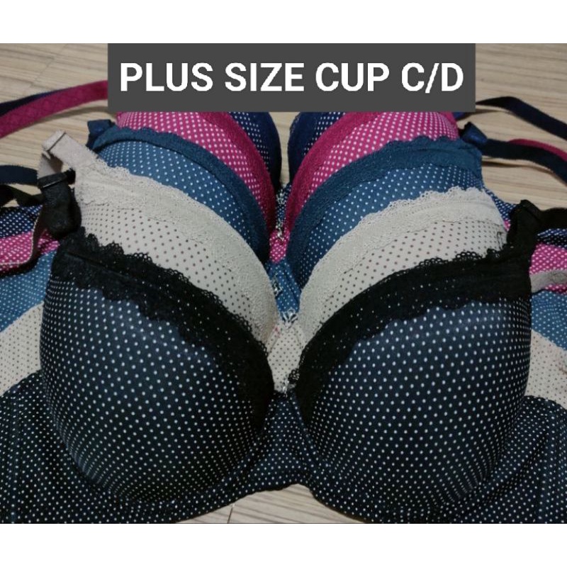 TRILIMPH Polka Dots Cup C Cotton Fabric Bra Underwired Breathable ...