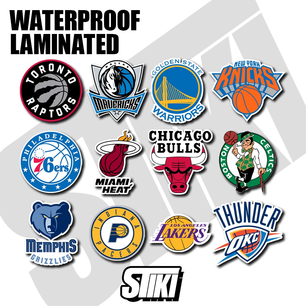 NBA Teams Vinyl Sticker WATERPROOF LAMINATED | Shopee Philippines