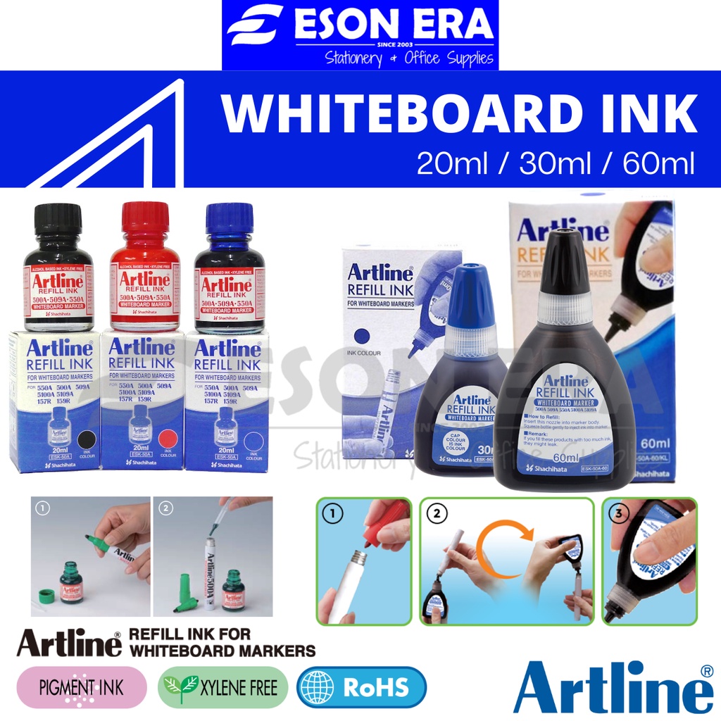 Artline Whiteboard Ink Refill 20ml / 30ml / 60ml | Shopee Philippines