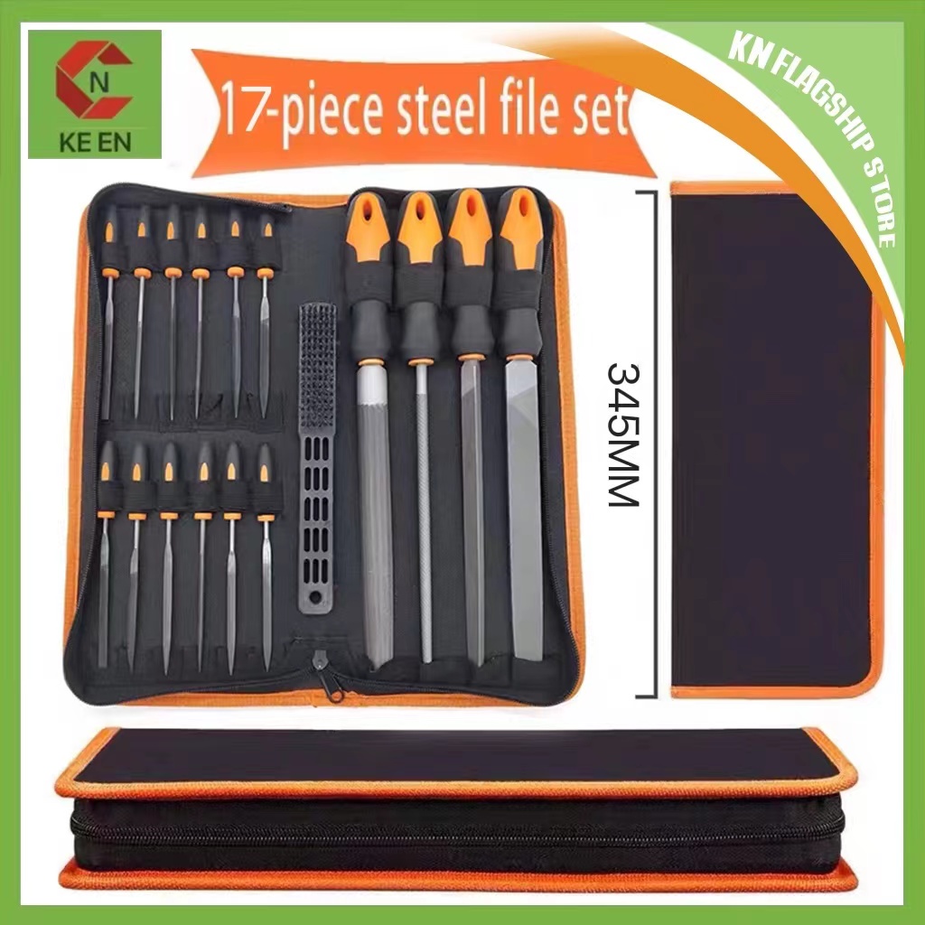 KE 17 Pcs Metal & Wood File Rasp Set, T12 High Carbon Steel Hand File ...