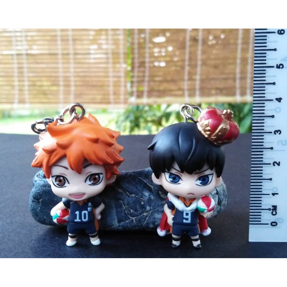 Super Cute Haikyuu!! Mini Keychain Figures -Hinata & Kageyama | Shopee ...