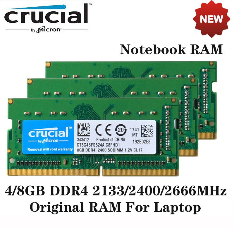 Crucial Laptop RAM DDR4 4GB 8GB 16GB 2400Mhz 2133Mhz 2666Mhz Memory ...