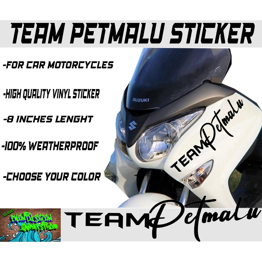 TEAM PETMALU STICKER DECALS 100% WEATHERPROOF VINYL 8 INCHES FOR ...