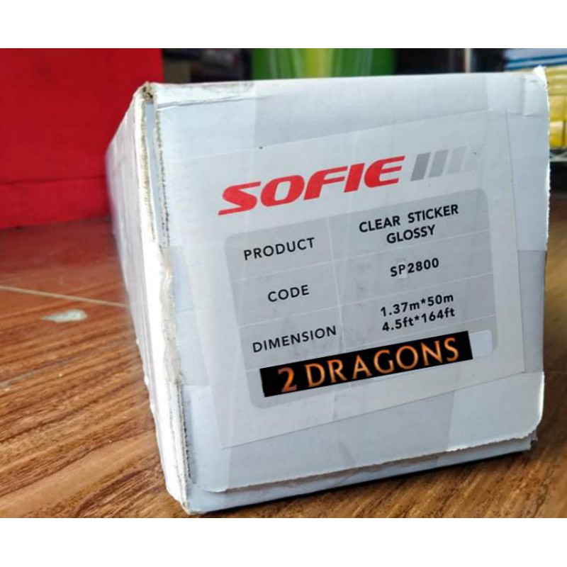 4.5 Feet Sofie Printable Clear (Transparent) Sticker for Eco-Solvent 4. ...