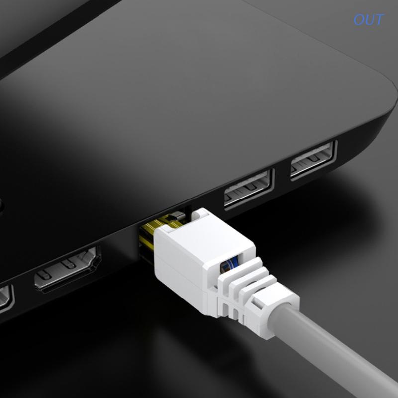 OUT RJ-45 TOOL-LESS Modular Pug 8-Position 8-Conductor (8P8C) No Crimp ...