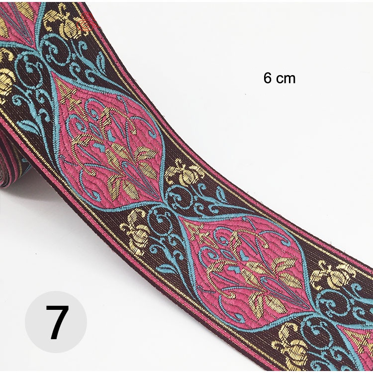 1M Colorful Flower Scotish Ribbon packing Christmas Ribbons Lace Fabric ...