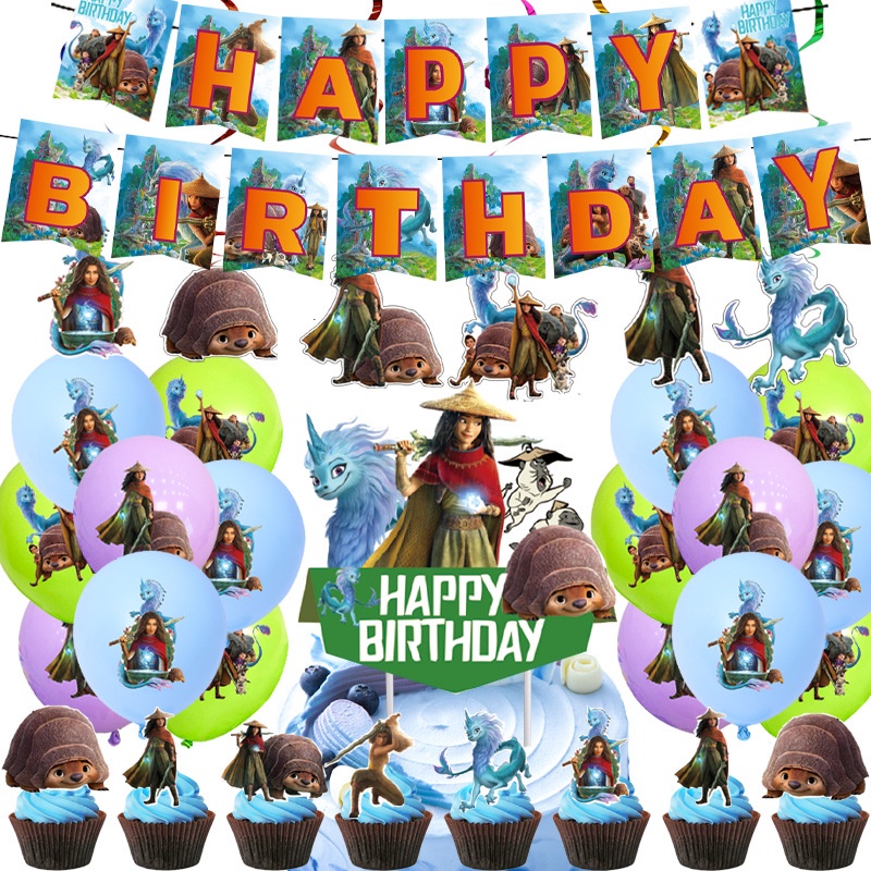 Softcloud Disney Raya and The Last Dragon Themes Happy Birthday ...