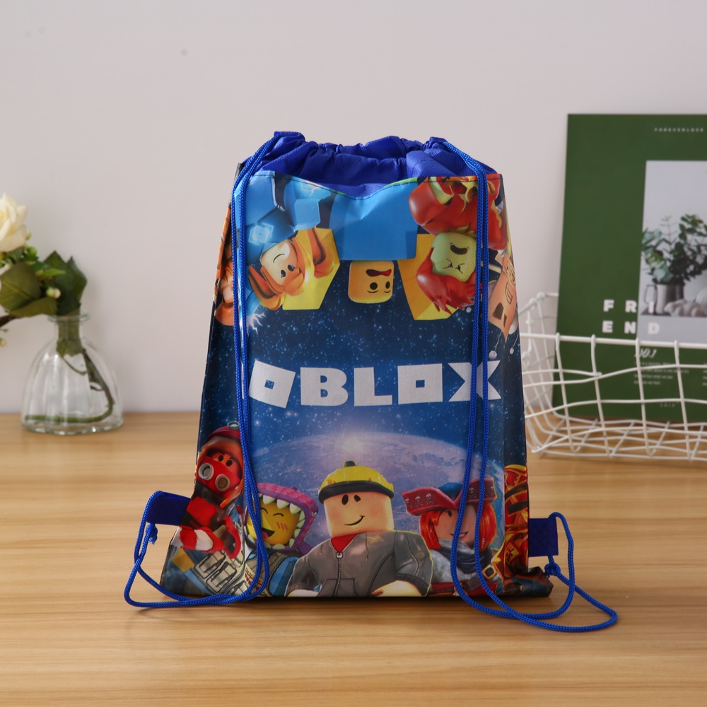 Roblox Drawstring Bag Waterproof Nylon Birthday Party Trophy Gift Bag ...