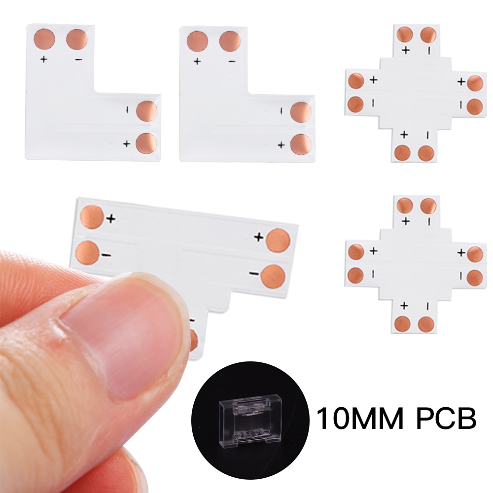 T/L/X Shape Led Connector 2 Pin 8mm 10mm PCB COB LED Strip Corner ...