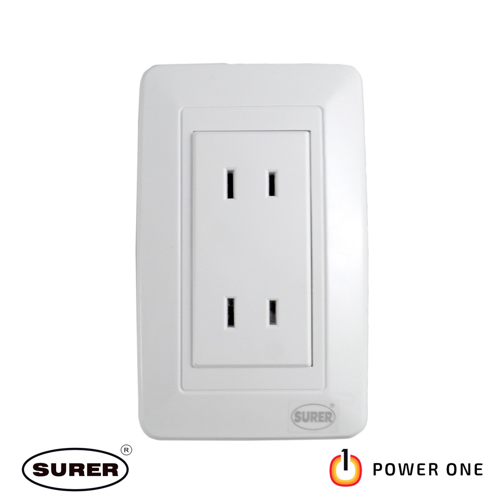 Surer 1358 2 Gang Parallel Outlet, Flush Type (Aura Series) (1300 ...