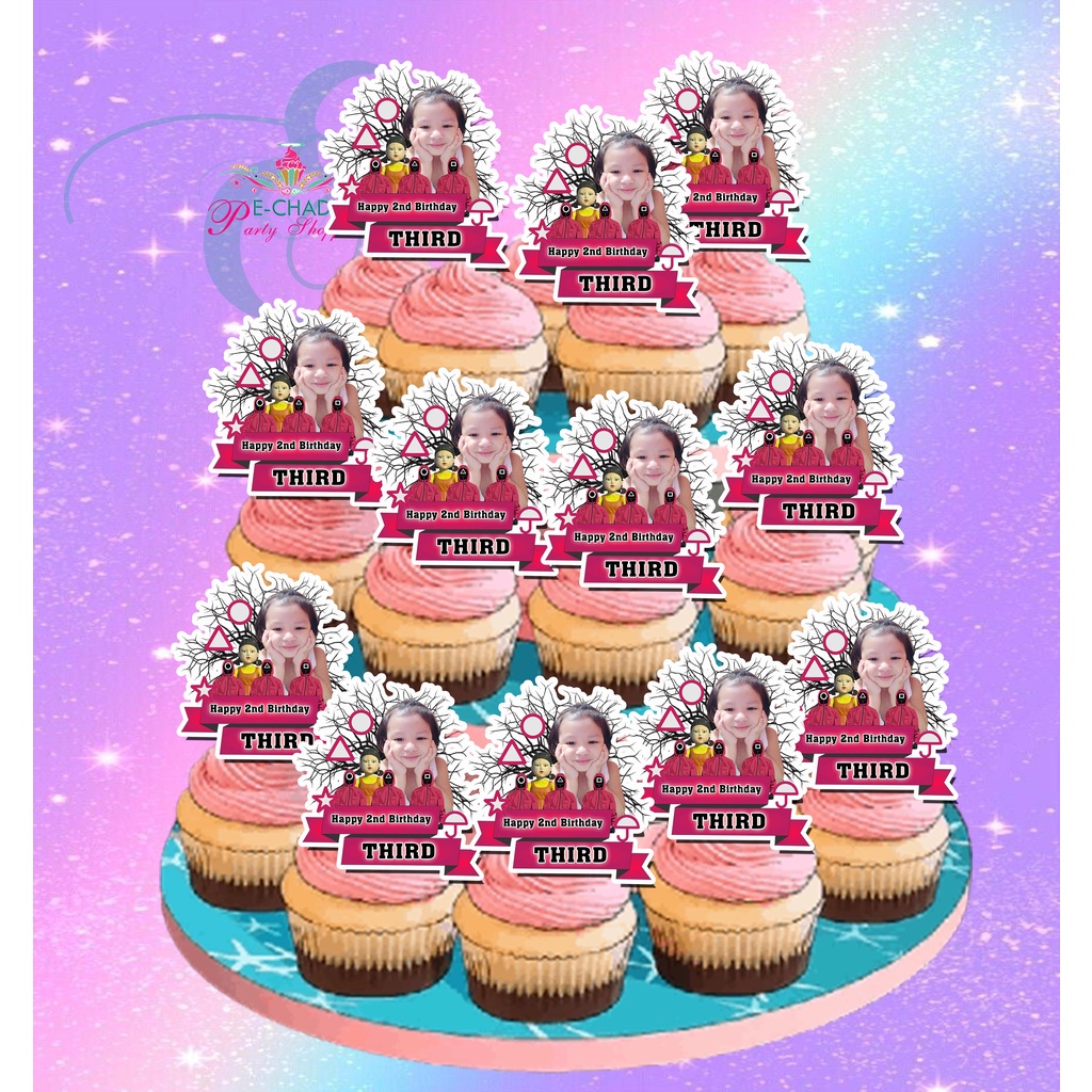 E-Chad_squid game theme cupcake topper | Shopee Philippines