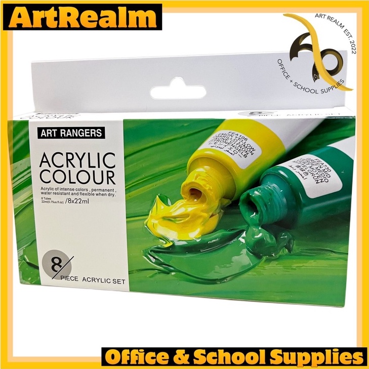 Art Rangers 8pcs x 22ml Acrylic Paint Set | Shopee Philippines