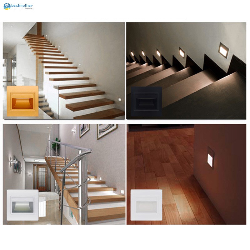 LED Recessed Wall Luminaire Step Light 1.5W Recessed Lamp for Staircase ...