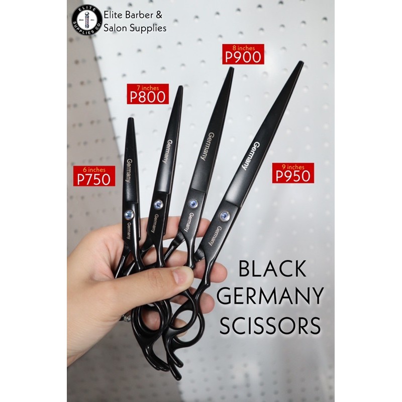 Germany Scissors Black Stainless Steel Elite barber salon supplies ...